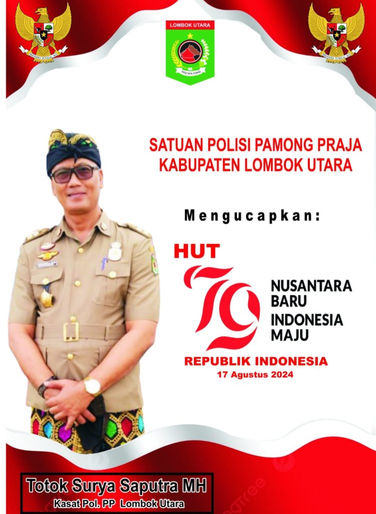 Kasat PolPP Lombok Utara Beserta Jajaran Mengucapkan Selamat HUT ke-79 ...
