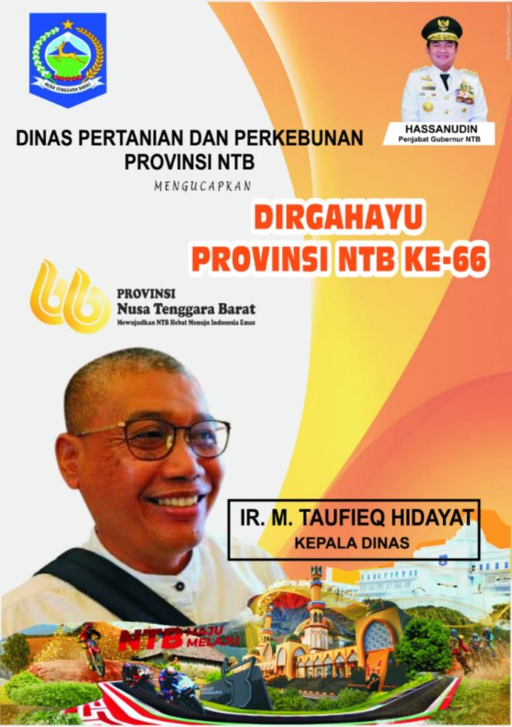 Dinas Pertanian NTB Mengucapkan Dirgahayu ke-66 Provinsi NTB 17 Desember 2024 - Siarpost